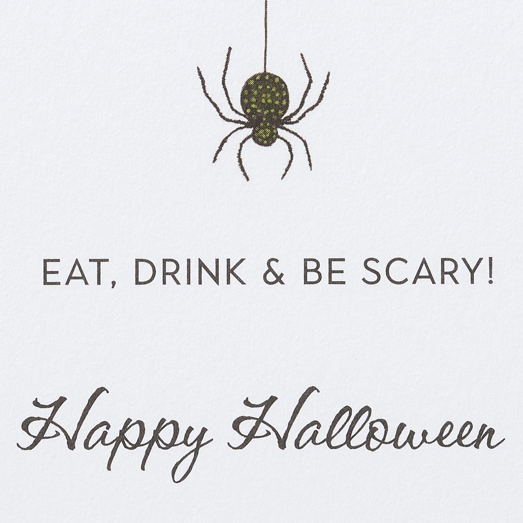 Eat, Drink & Be Scary Halloween Greeting Card - Designed By Bella ...