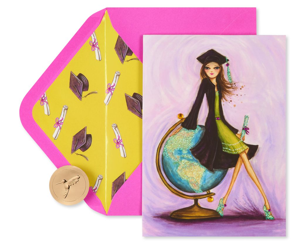 Look Out World Graduation Greeting Card For Her - Designed By Bella ...