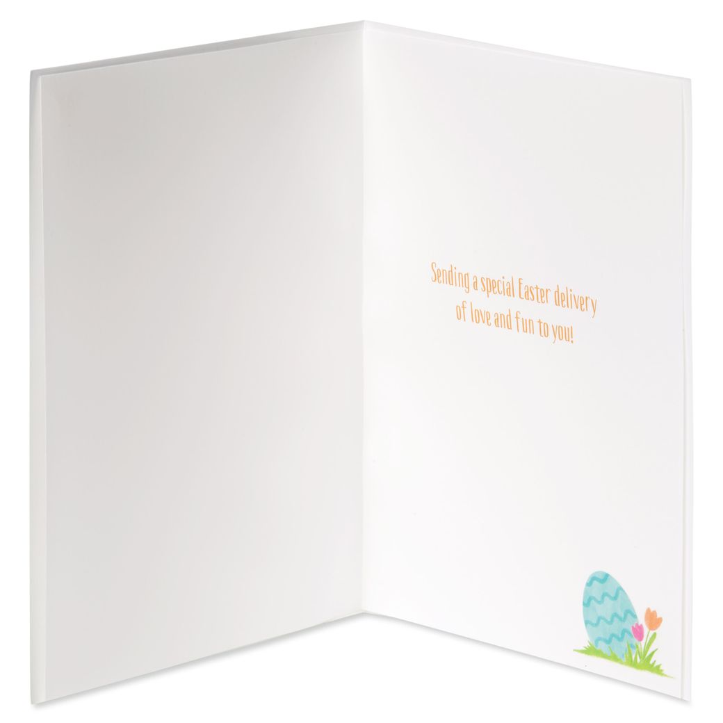 Special Easter Delivery Easter Greeting Card With Bunny Finger Puppet ...