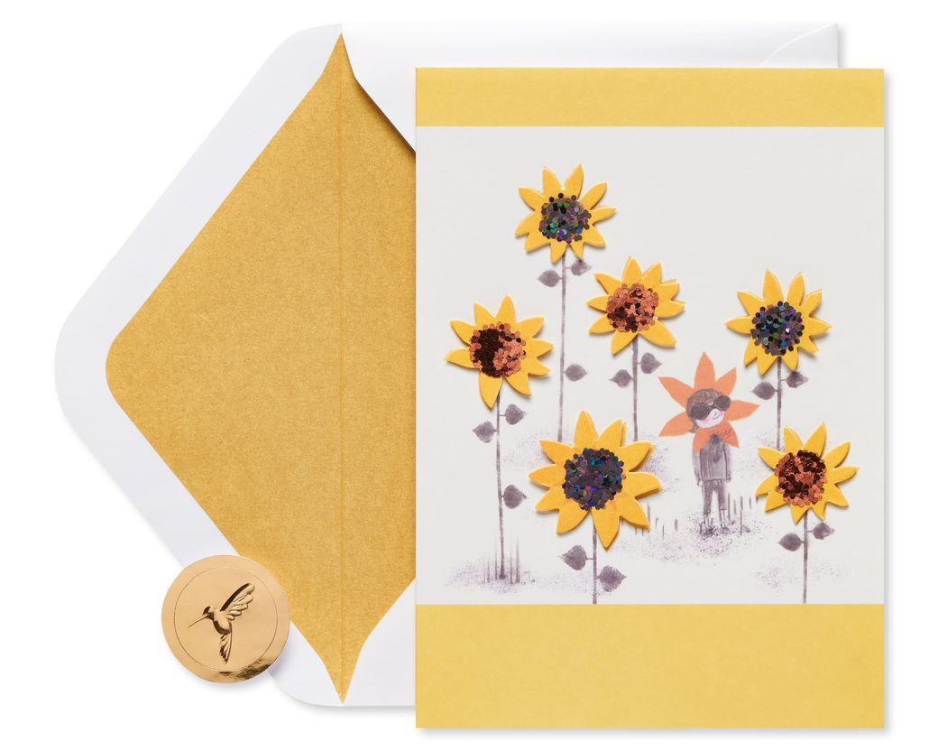 Sunflower Girl Blank Greeting Card - Papyrus