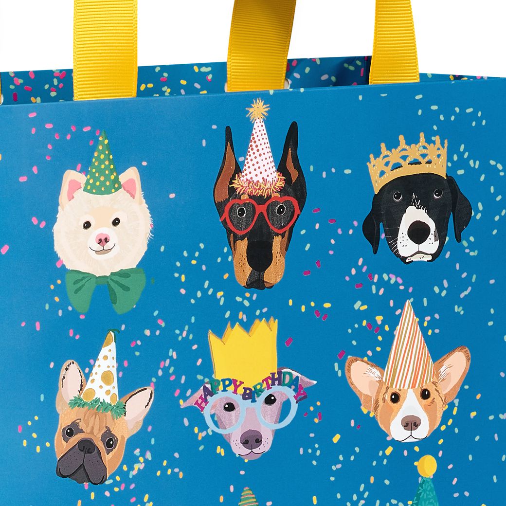 Birthday Dogs 9" Medium Gift Bag, 1 Bag - Papyrus