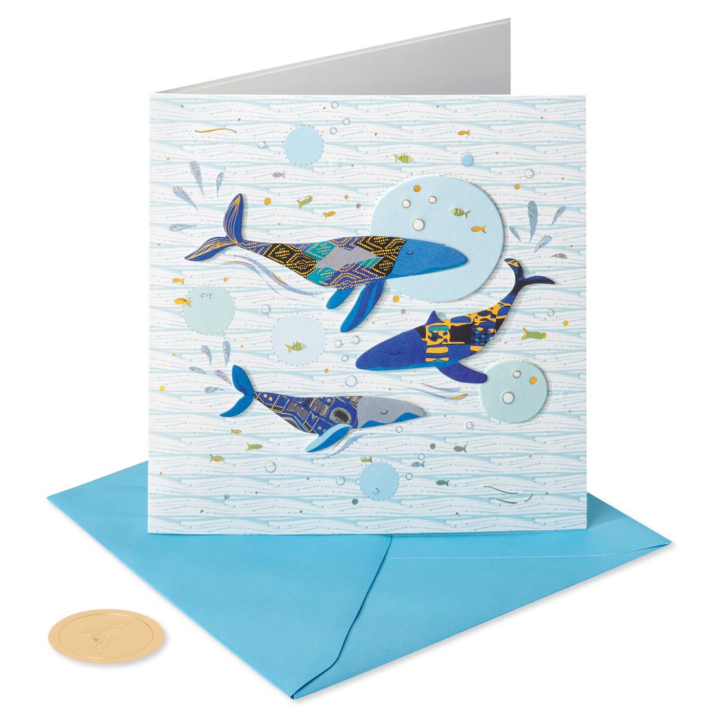 Whales Blank Greeting Card - Designed By House Of Turnowsky - Papyrus