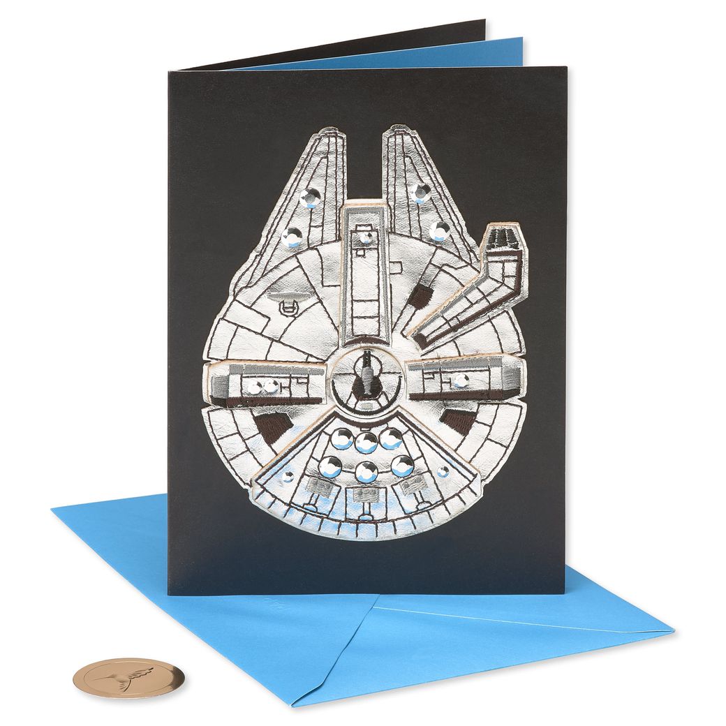 Star Wars Millennium Falcon Birthday Greeting Card - Papyrus