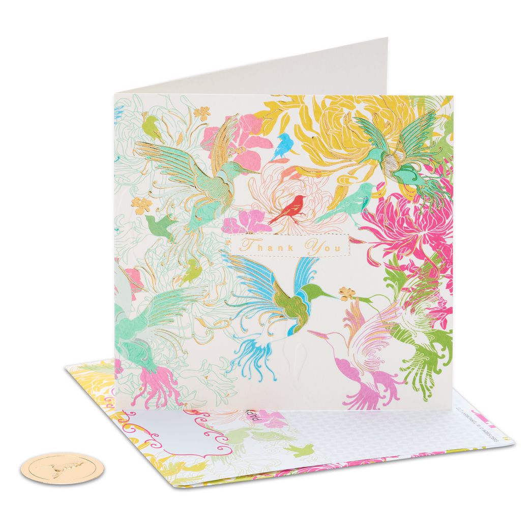 Hummingbirds Blank Thank You Greeting Card - Papyrus