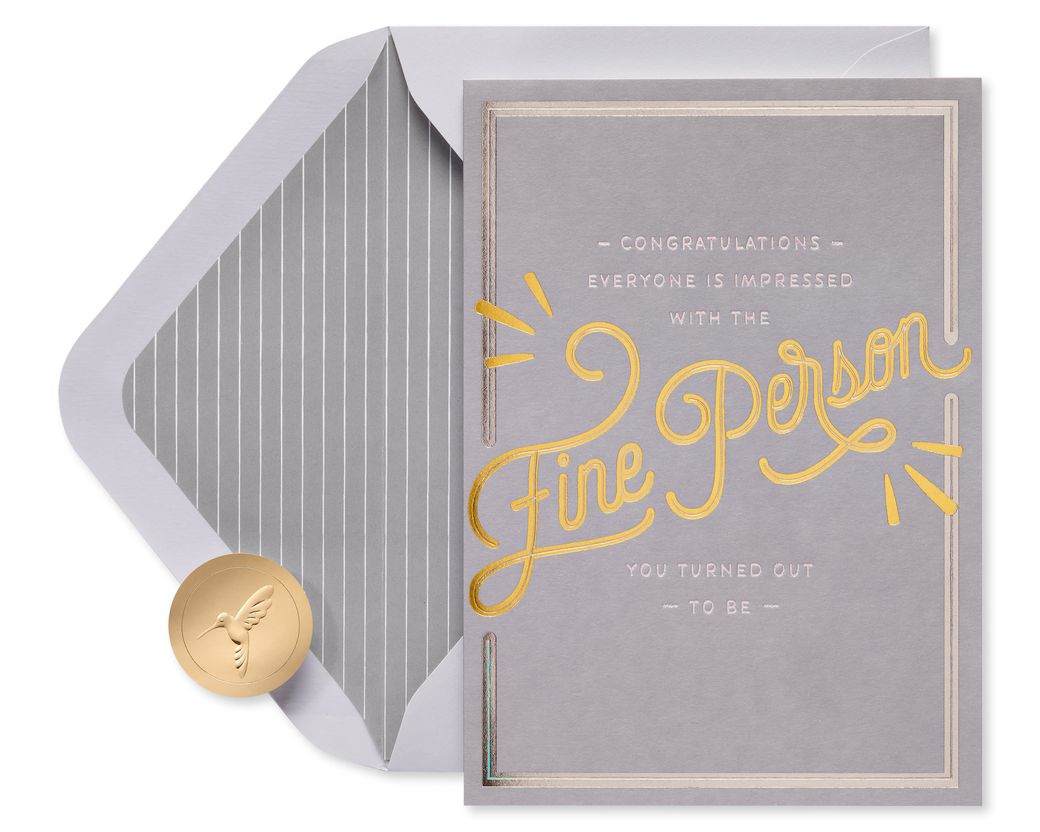 Fine Person Funny Birthday Greeting Card - Papyrus