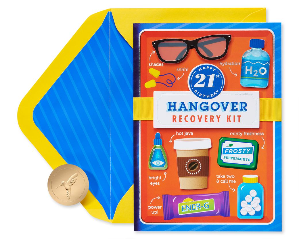 Hangover Recovery Kit 21st Birthday Greeting Card - Papyrus