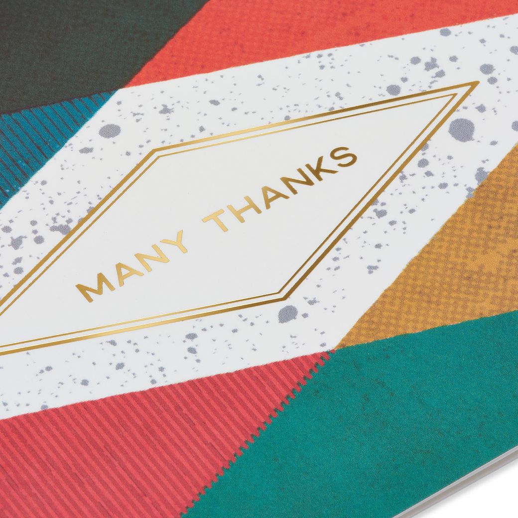 Geometric, Many Thanks Thank You Greeting Card - Papyrus