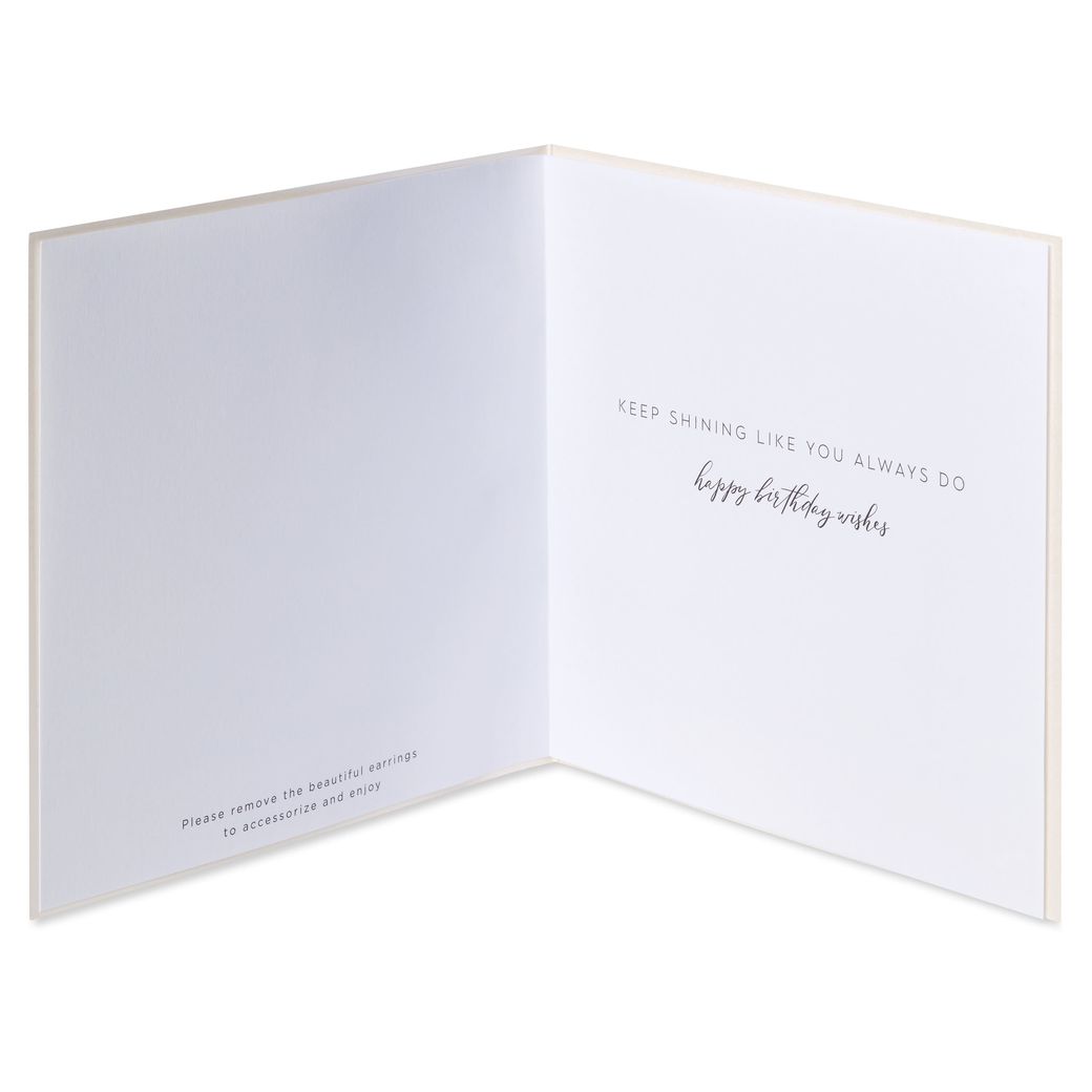 Keep Shining Birthday Greeting Card With Earrings - Papyrus