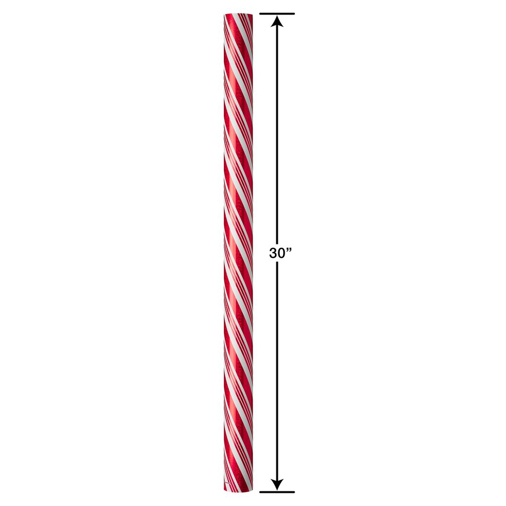 Candy Canes, Red + White Stripes, Hot Cocoa + Treats Holiday Wrapping ...