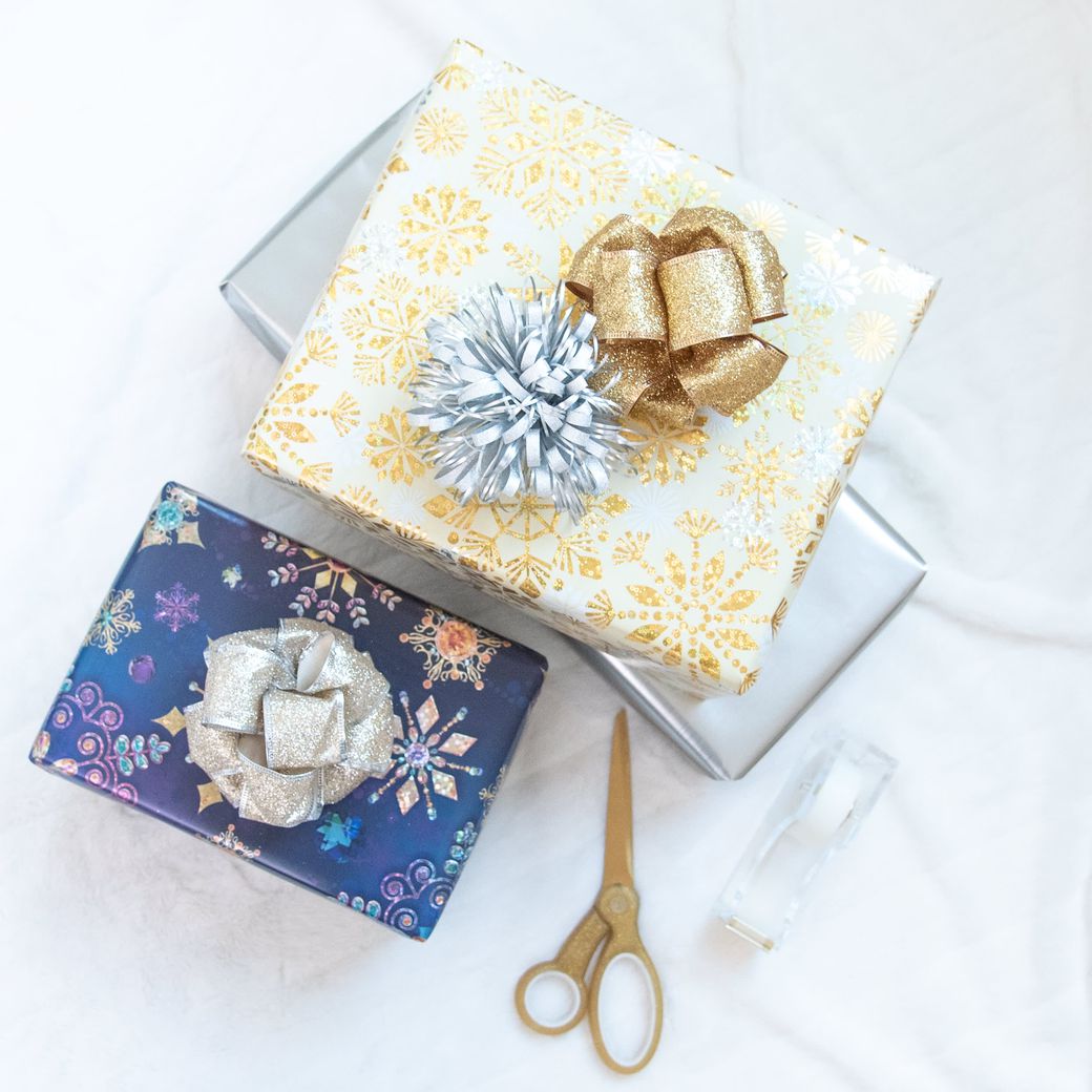 Metallic Trio Holiday Wrapping Paper Rolls, 3 Rolls - Papyrus