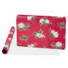 Gold Holly, Christmas Trees, White Floral Holiday Wrapping Paper Rolls ...