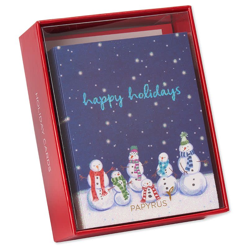 Happy Holidays Snowmen Christmas Boxed Cards, 20-Count - Papyrus