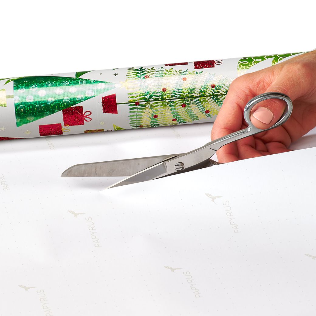 Christmas Trees And Candy Canes Holiday Wrapping Paper Set, 2 Rolls, 2 ...