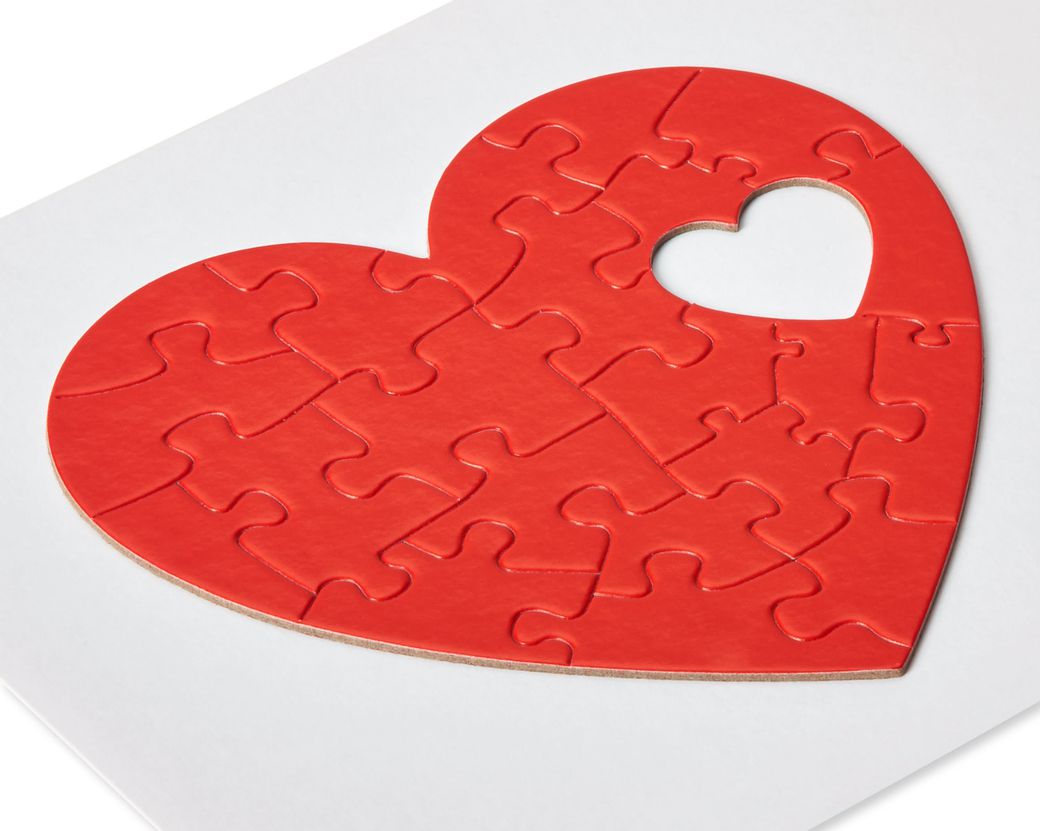 Heart Puzzle Romantic Greeting Card - Papyrus