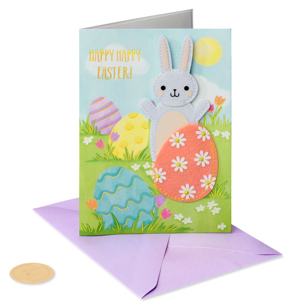 Special Easter Delivery Easter Greeting Card With Bunny Finger Puppet ...