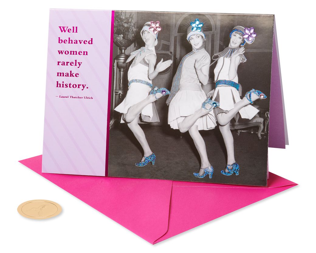 Flappers, Making History Funny Birthday Greeting Card - Papyrus