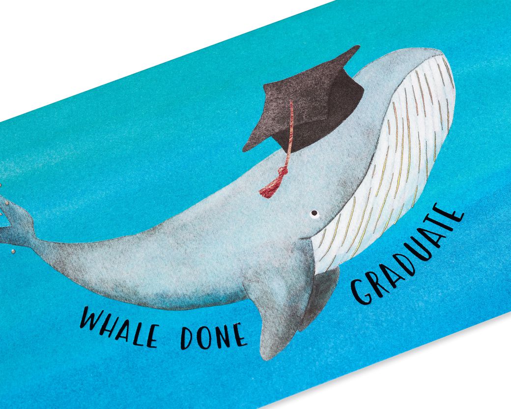 Whale Done Funny Graduation Greeting Card - Papyrus