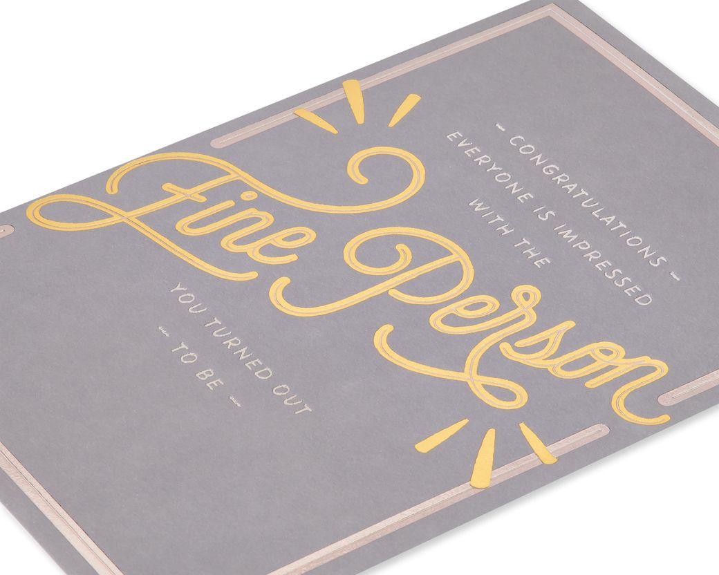 Fine Person Funny Birthday Greeting Card - Papyrus