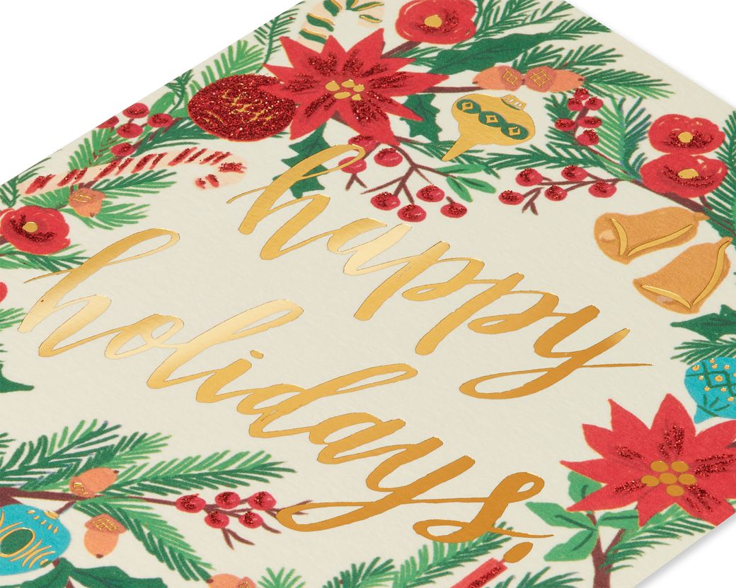 Happy Holidays Holiday Boxed Cards, 14-Count - Papyrus