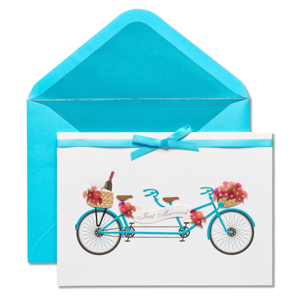 Tandem Bike Wedding Greeting Card - Papyrus
