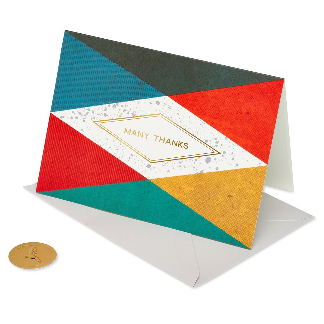 Geometric, Many Thanks Thank You Greeting Card - Papyrus