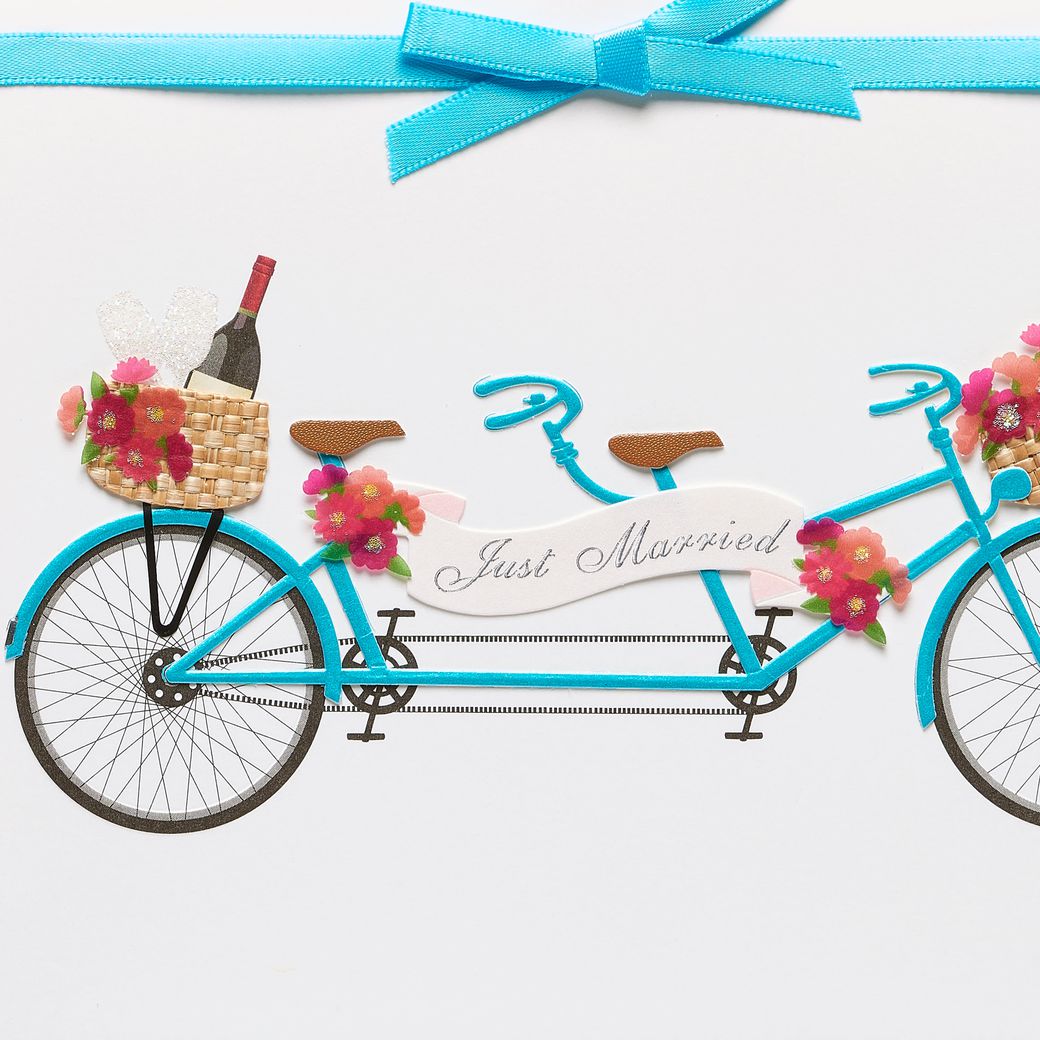 Tandem Bike Wedding Greeting Card - Papyrus