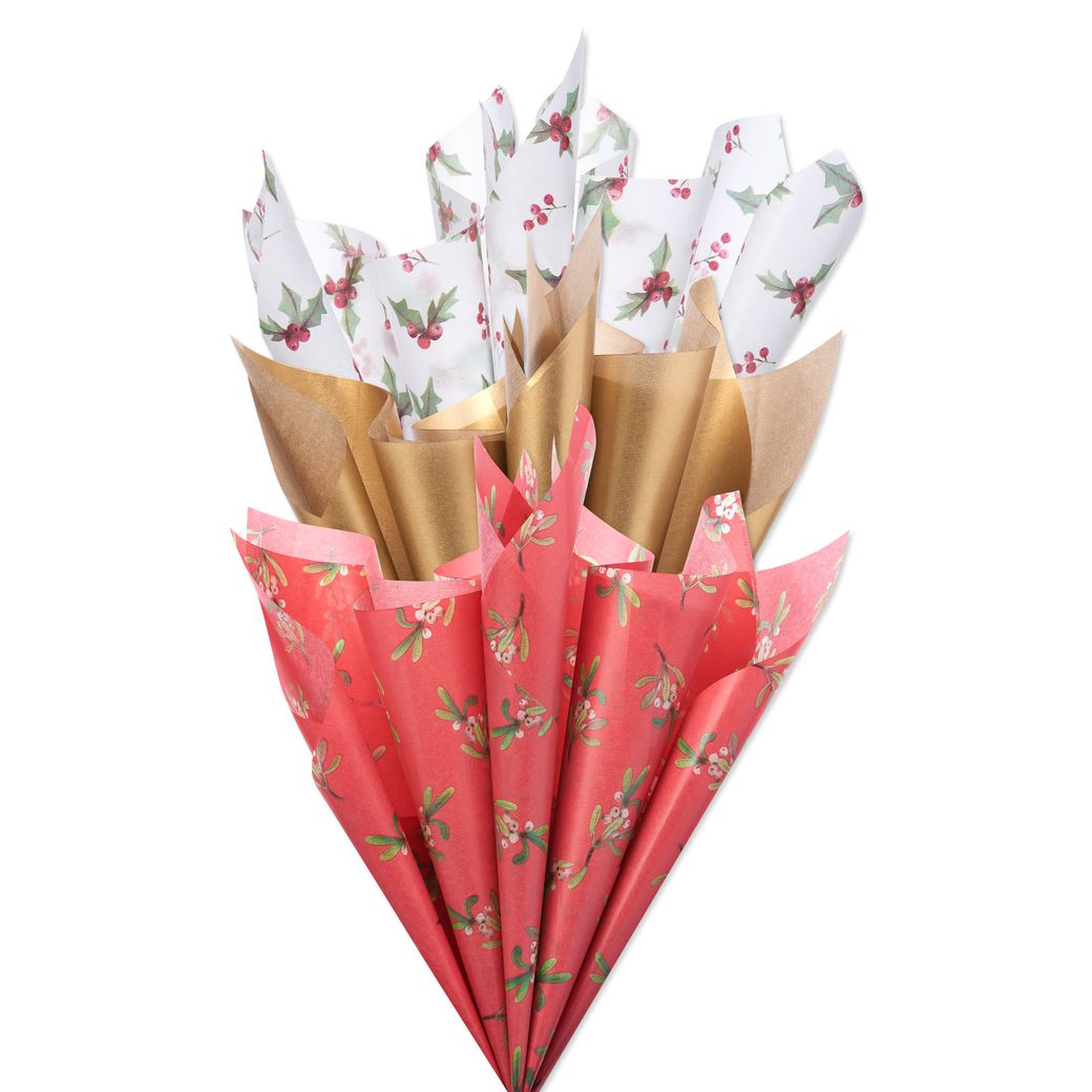 Deck The Halls Holiday Tissue Paper, 18 Sheets - Papyrus