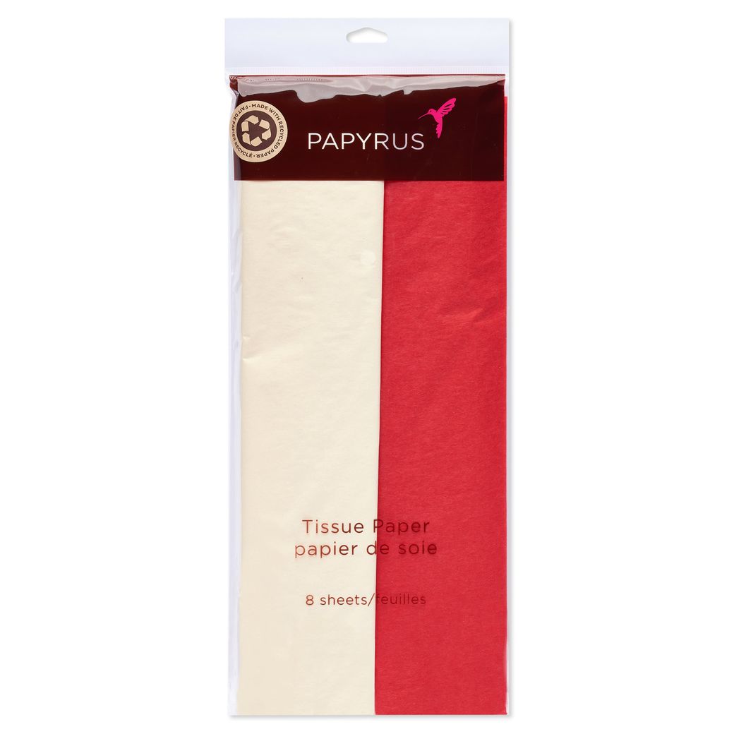 Red And White Holiday Tissue Paper, 16 Sheets - Papyrus