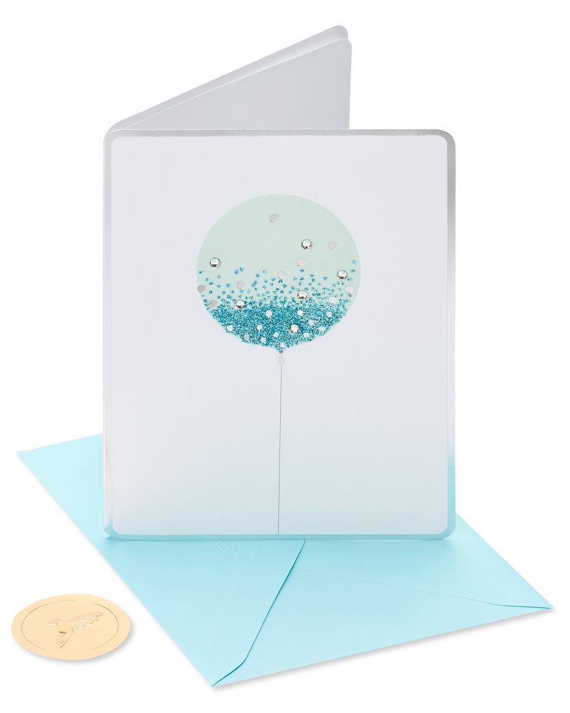 Blue Balloon Birthday Greeting Card - Papyrus