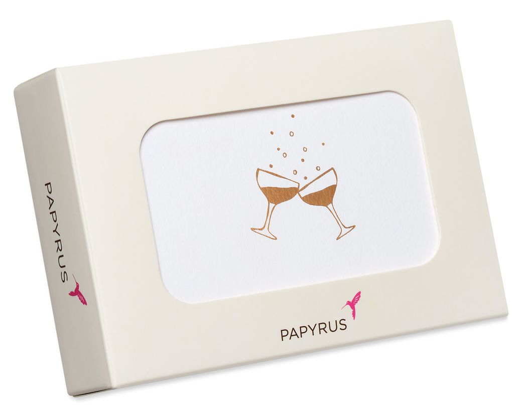 Champagne Glasses Blank Cards With Envelopes, 16-Count - Papyrus