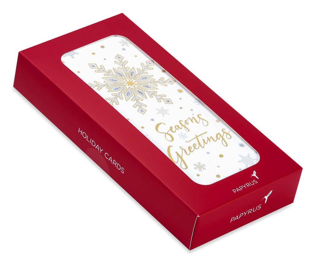 Metallic Snowflakes Holiday Boxed Cards, 16-Count - Papyrus