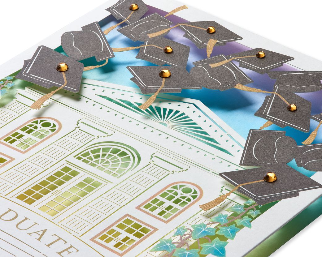 Bright Future, Lasercut Grad Cap Graduation Greeting Card - Papyrus
