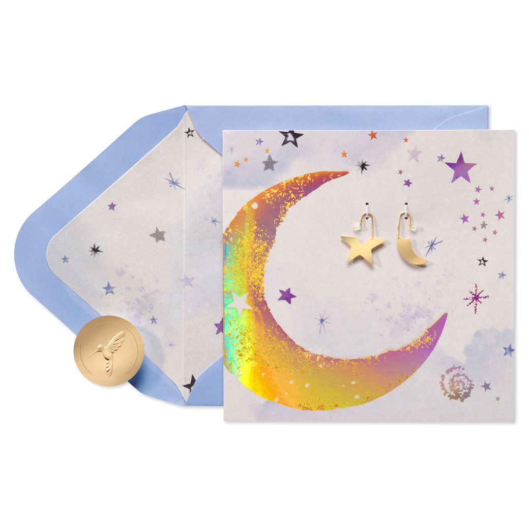 Keep Shining Birthday Greeting Card With Earrings - Papyrus
