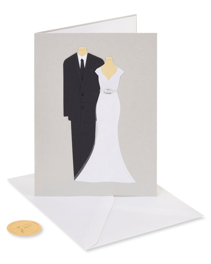 Handmade Bride And Groom Wedding Greeting Card - Papyrus