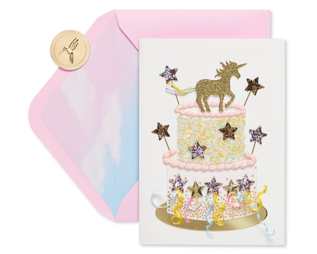 Unicorn Cake Birthday Greeting Card - Papyrus