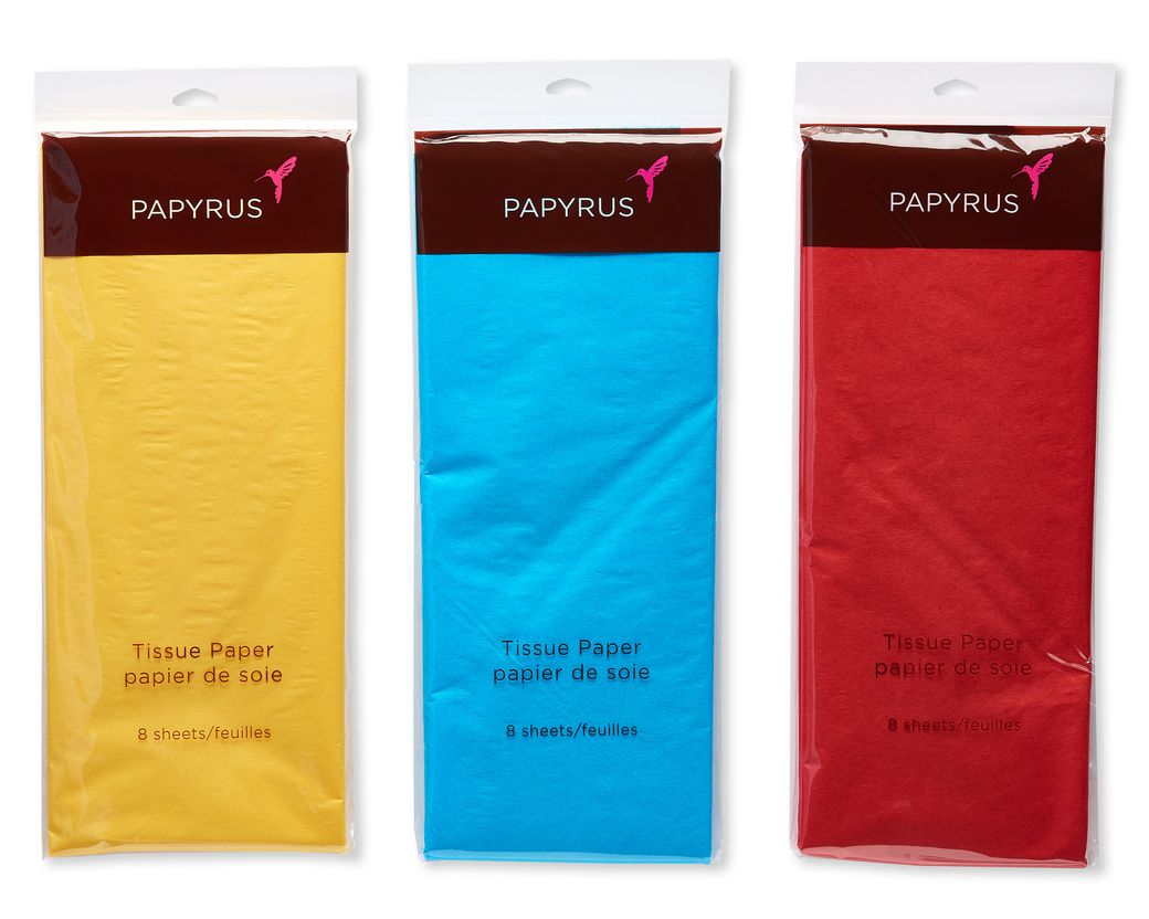 Primary Color Tissue Paper, Value Pack, 24 Sheets - Papyrus