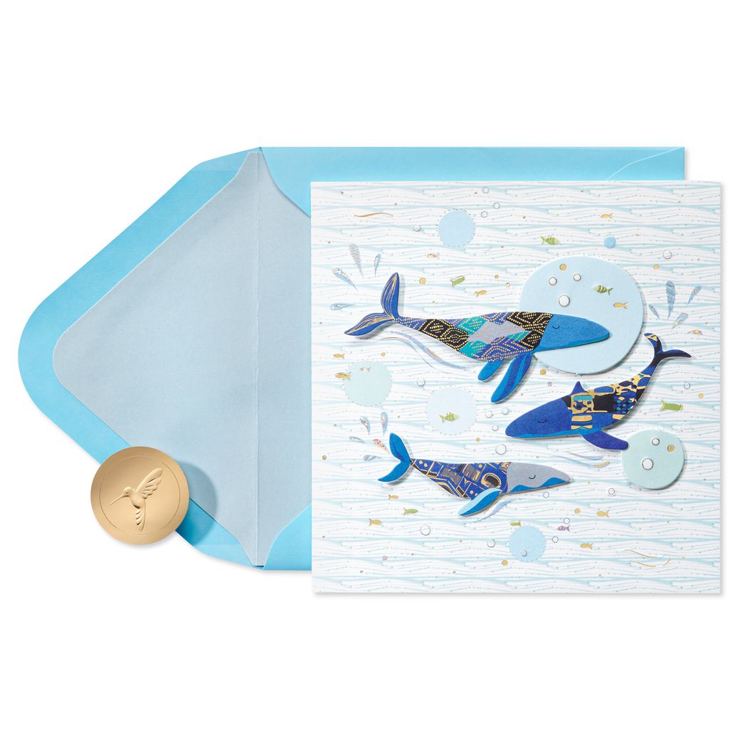 Whales Blank Greeting Card - Designed By House Of Turnowsky - Papyrus