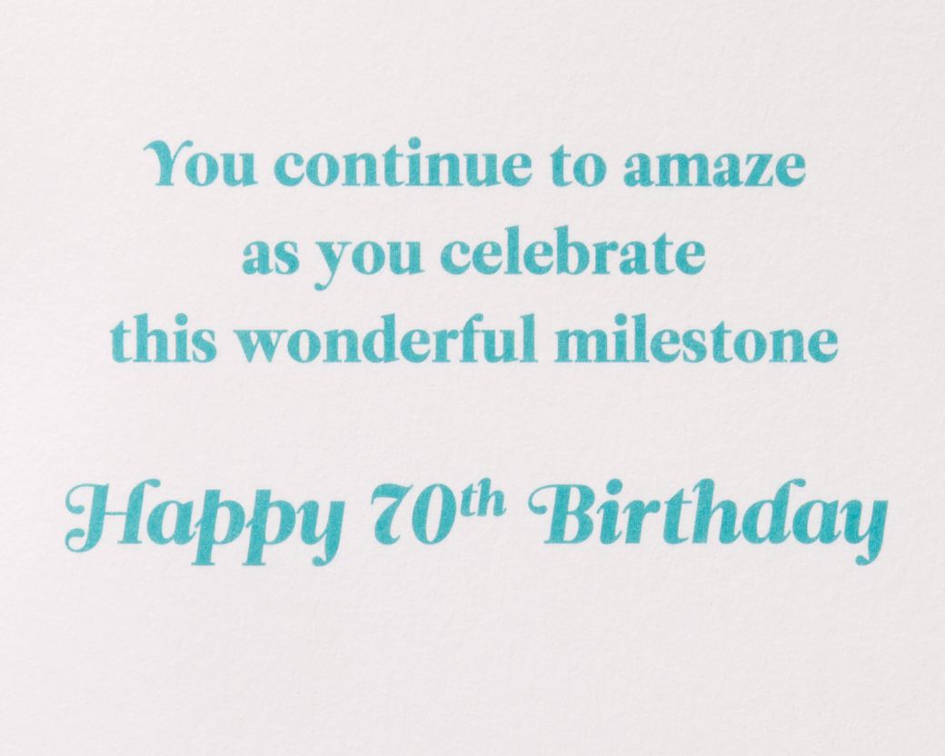 Wonderful Milestone 70th Birthday Greeting Card - Papyrus