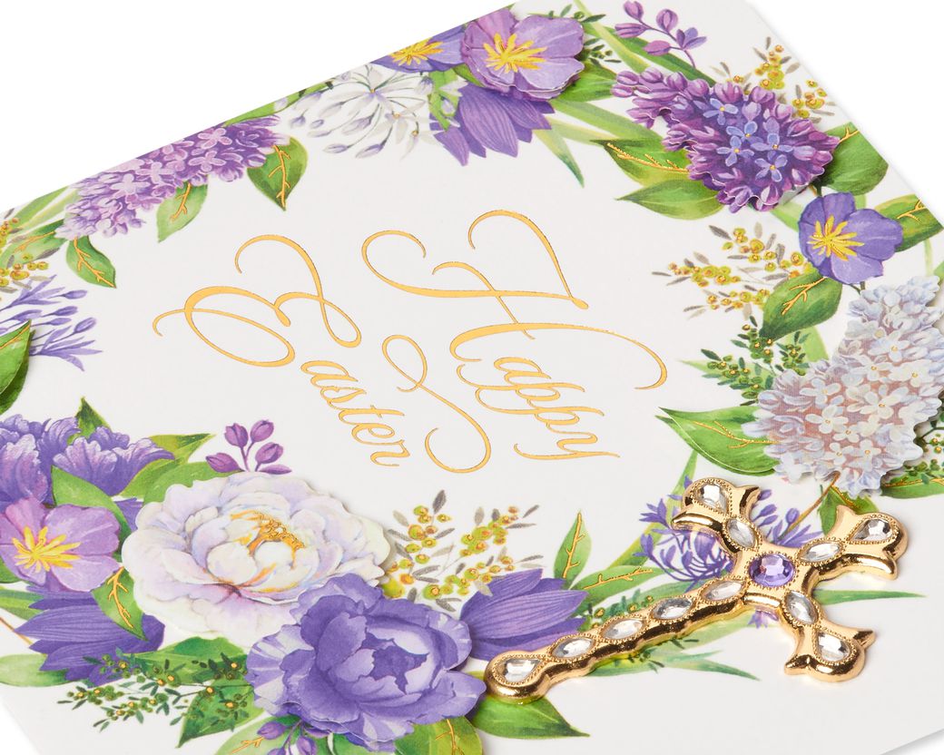 Easter Wreath Religious Easter Greeting Card - Papyrus