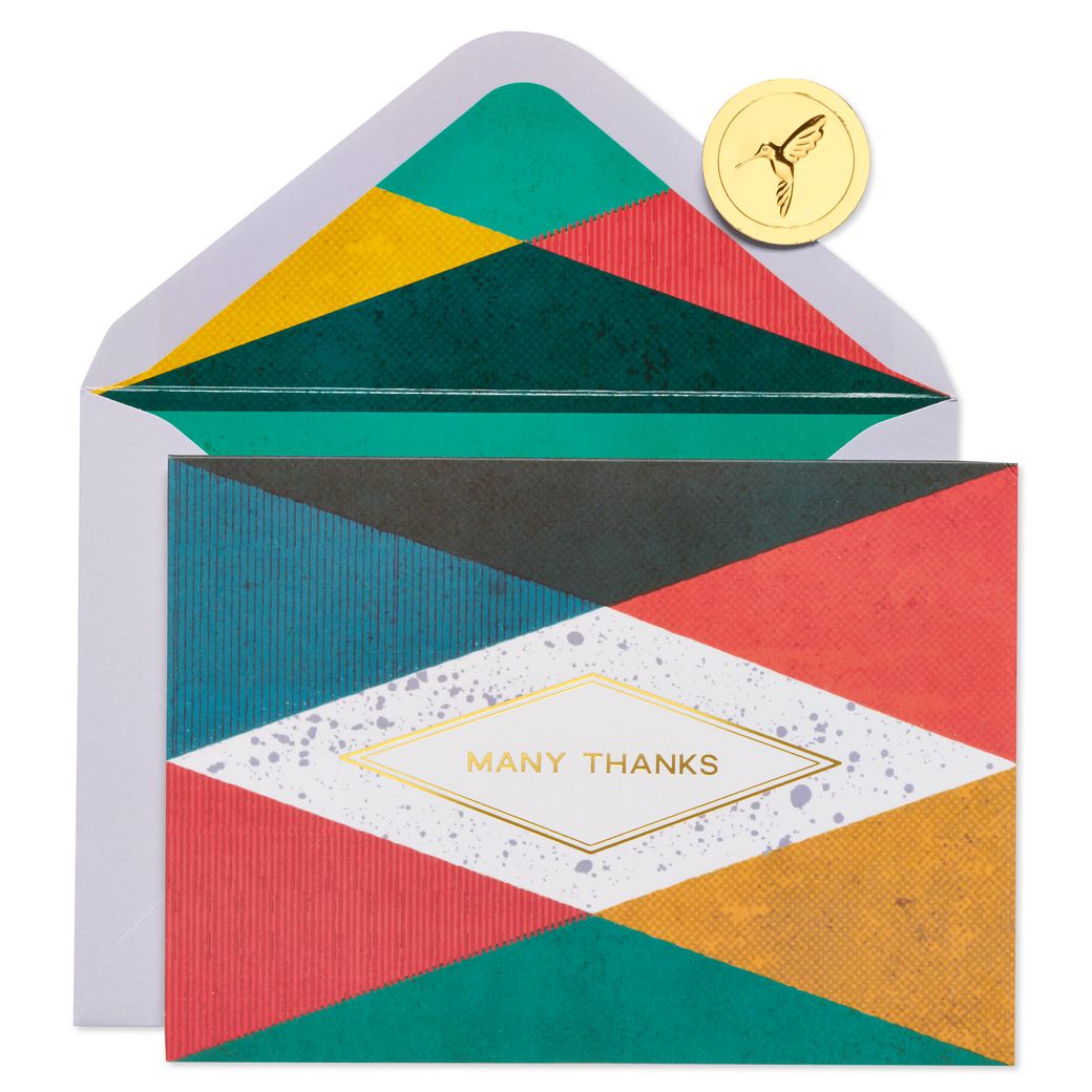 Geometric, Many Thanks Thank You Greeting Card - Papyrus