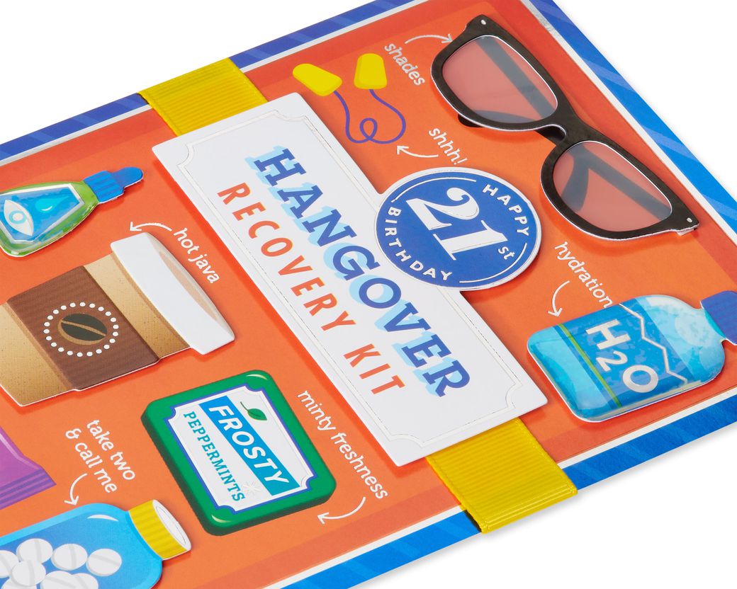 Hangover Recovery Kit 21st Birthday Greeting Card - Papyrus