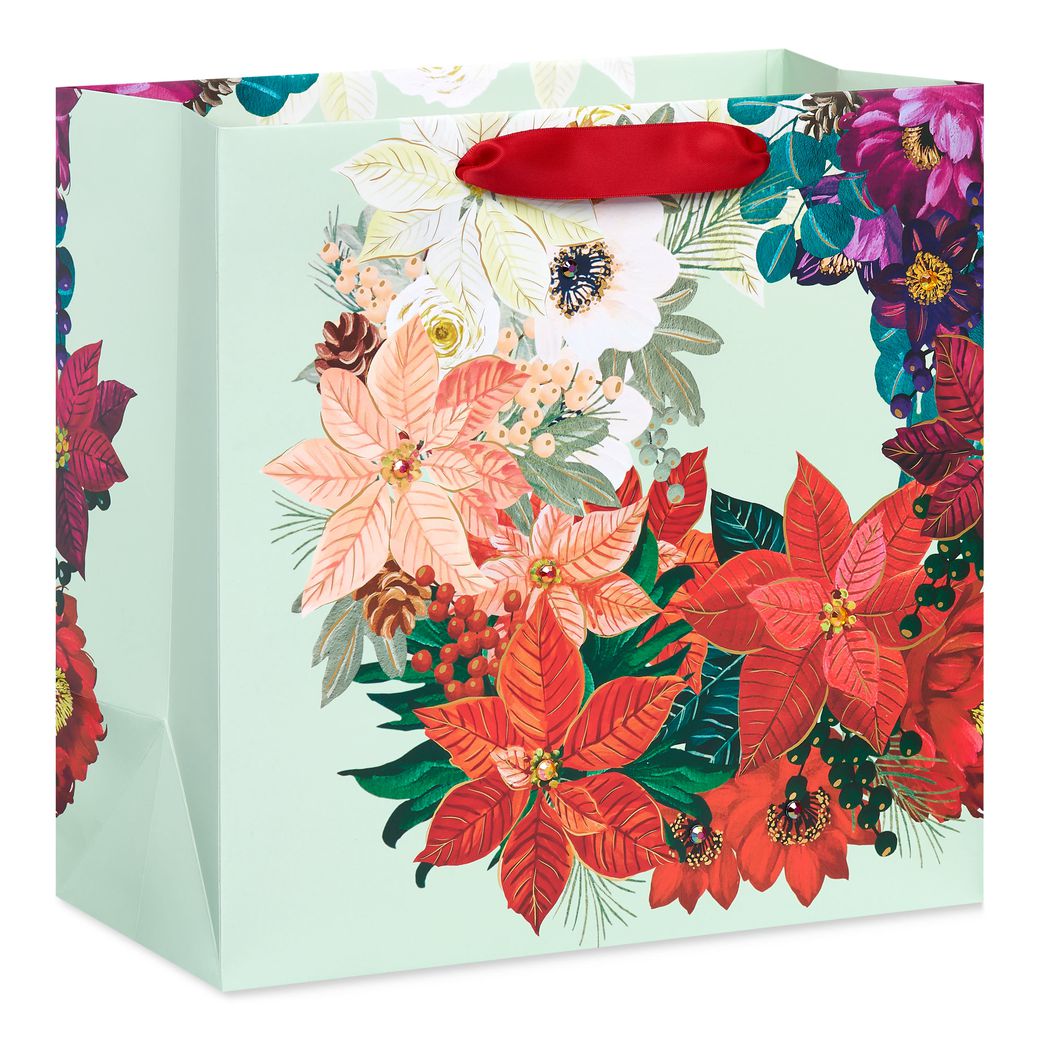 Holiday In Bloom 11" Large Holiday Gift Bag, 1 Bag - Papyrus