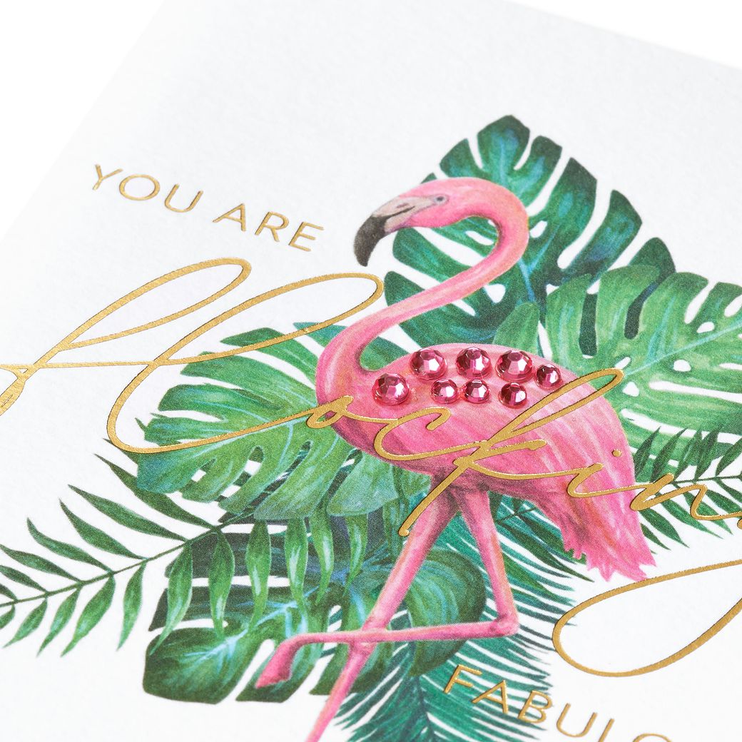 Flocking Fabulous Blank Greeting Card - Designed By Bella Pilar - Papyrus