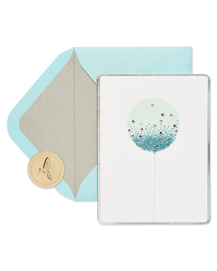 Blue Balloon Birthday Greeting Card - Papyrus
