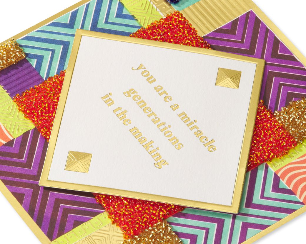 Generations In The Making Beaded Patterning Birthday Greeting Card ...