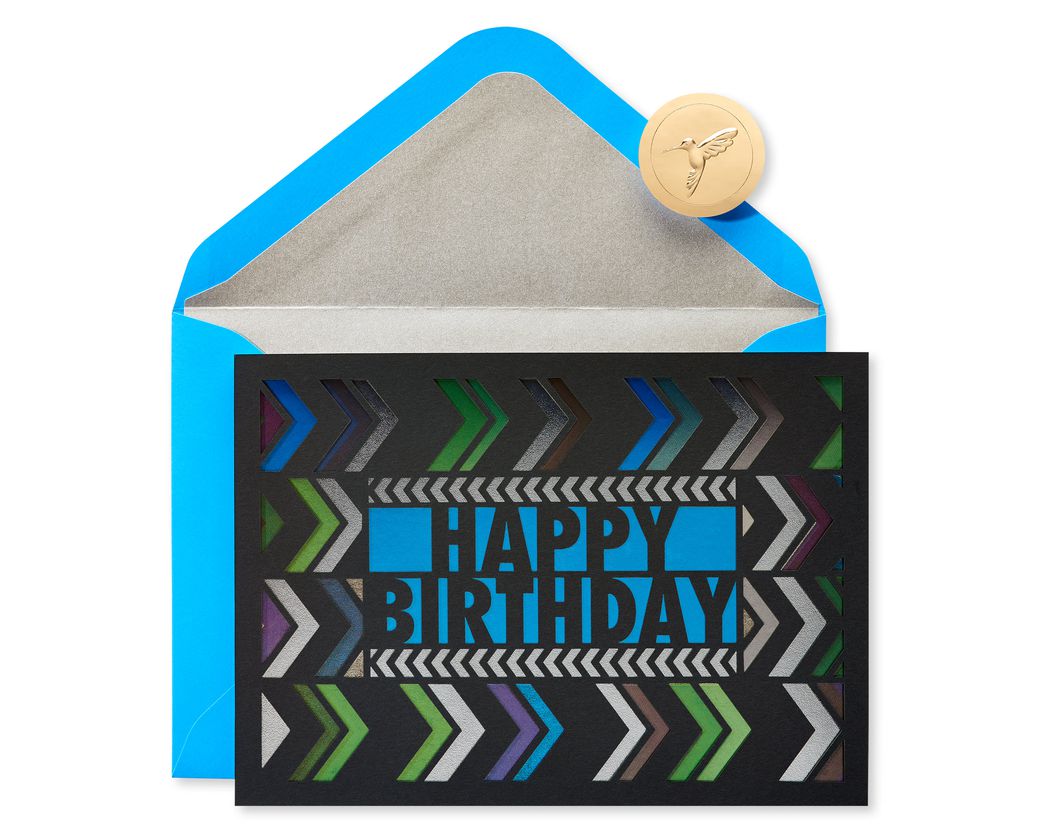 Chevron Birthday Greeting Card - Papyrus