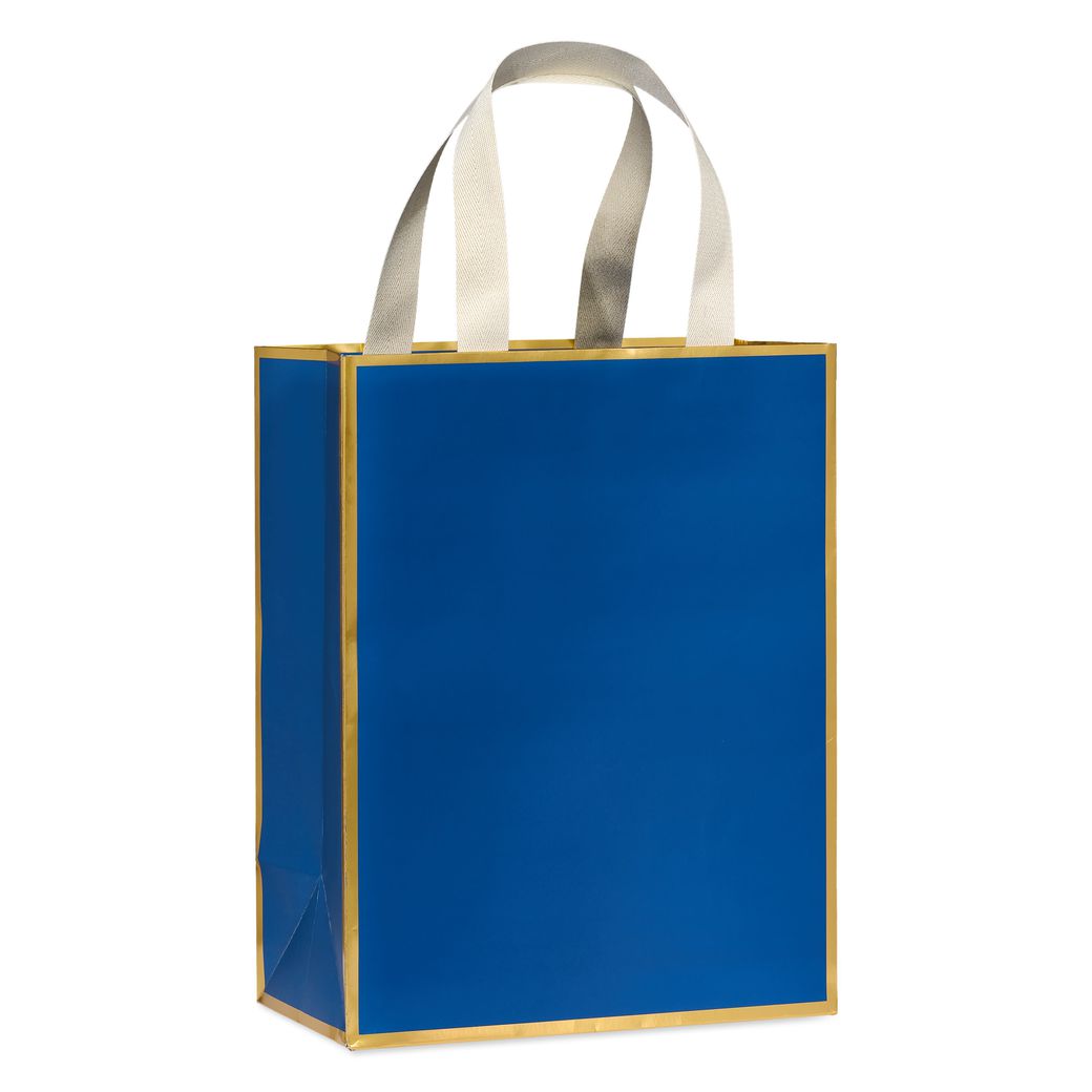 Blue And Gold 13" Large Gift Bag, 1 Bag - Papyrus