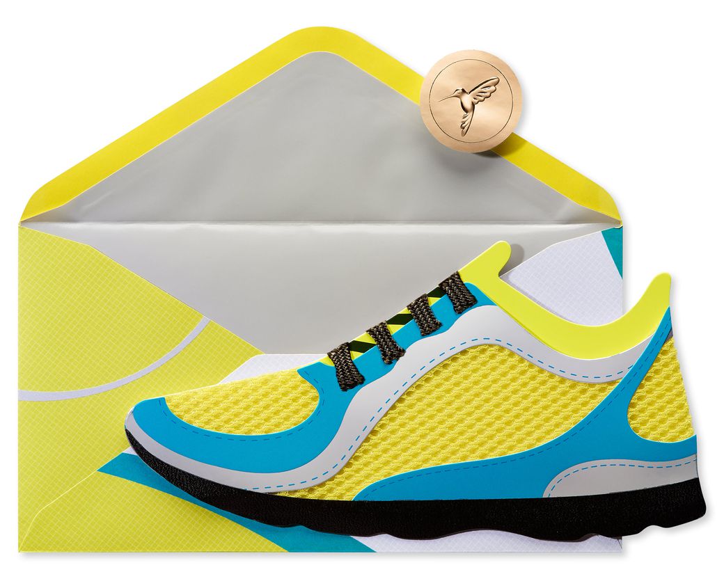 Running Shoes Birthday Greeting Card - Papyrus