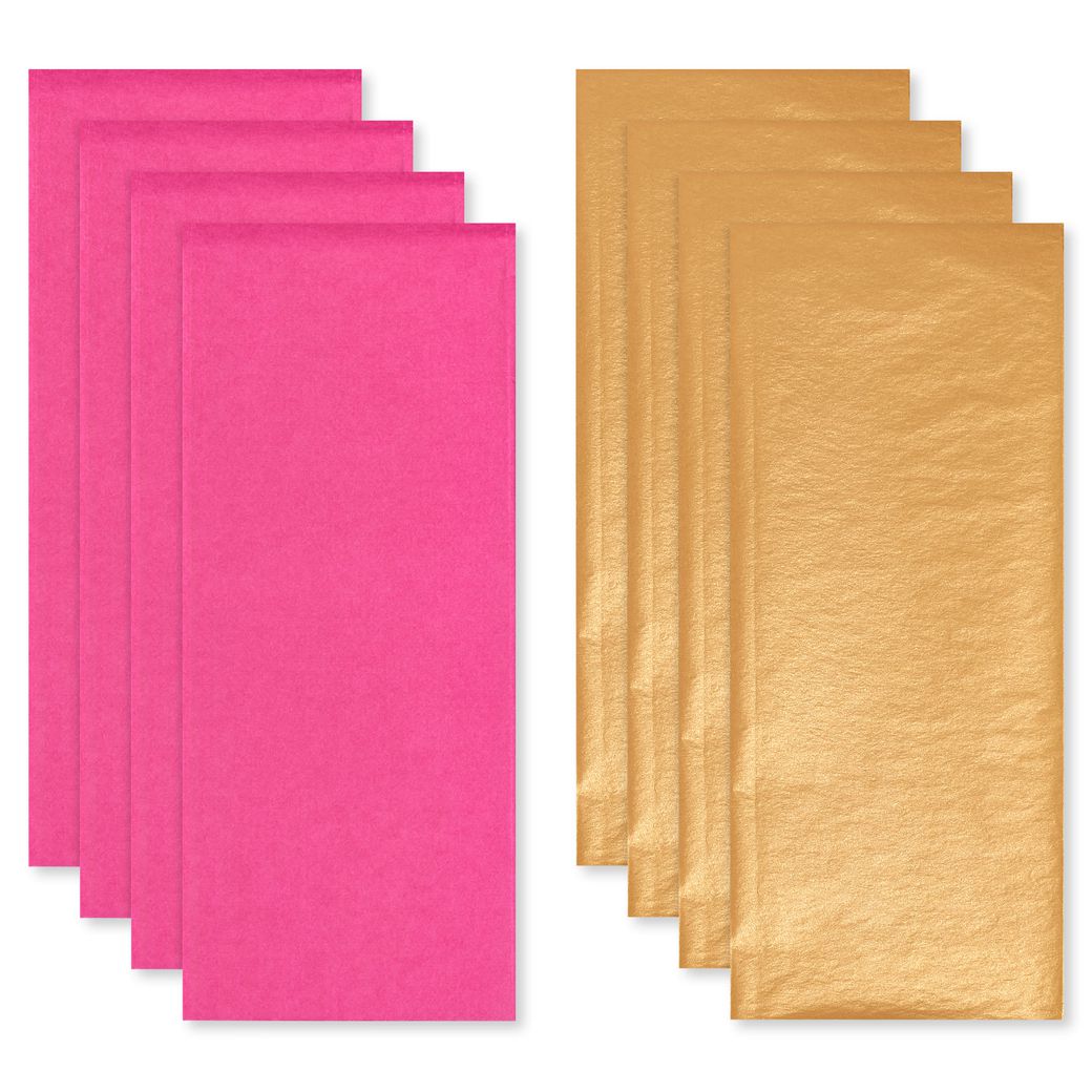 Pink And Gold Valentine's Day Tissue Paper, 8 Sheets - Papyrus