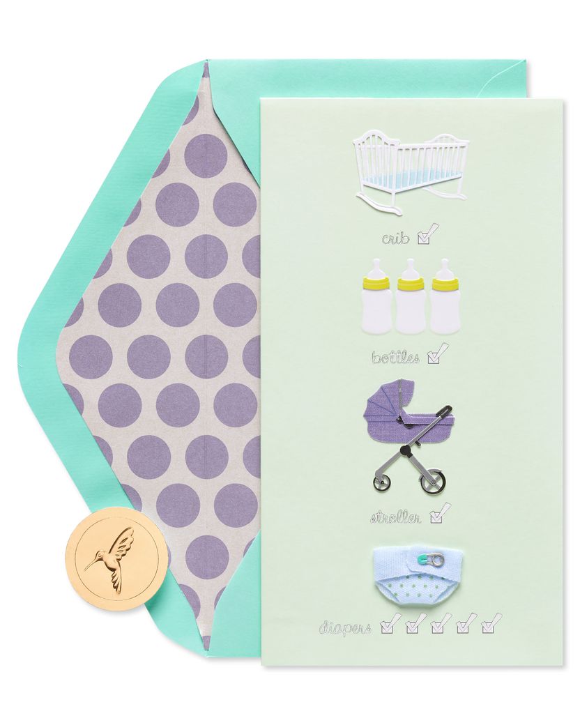 Baby Checklist New Baby Greeting Card - Papyrus